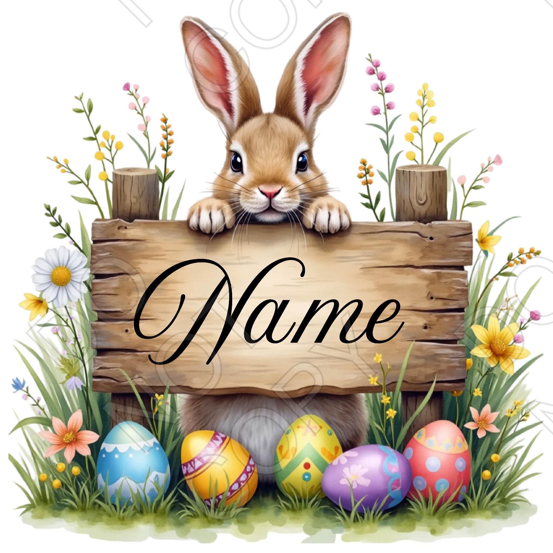 UV-DTF Easter Rabbit Sign (Bespoke) – Smart Crafts Designs
