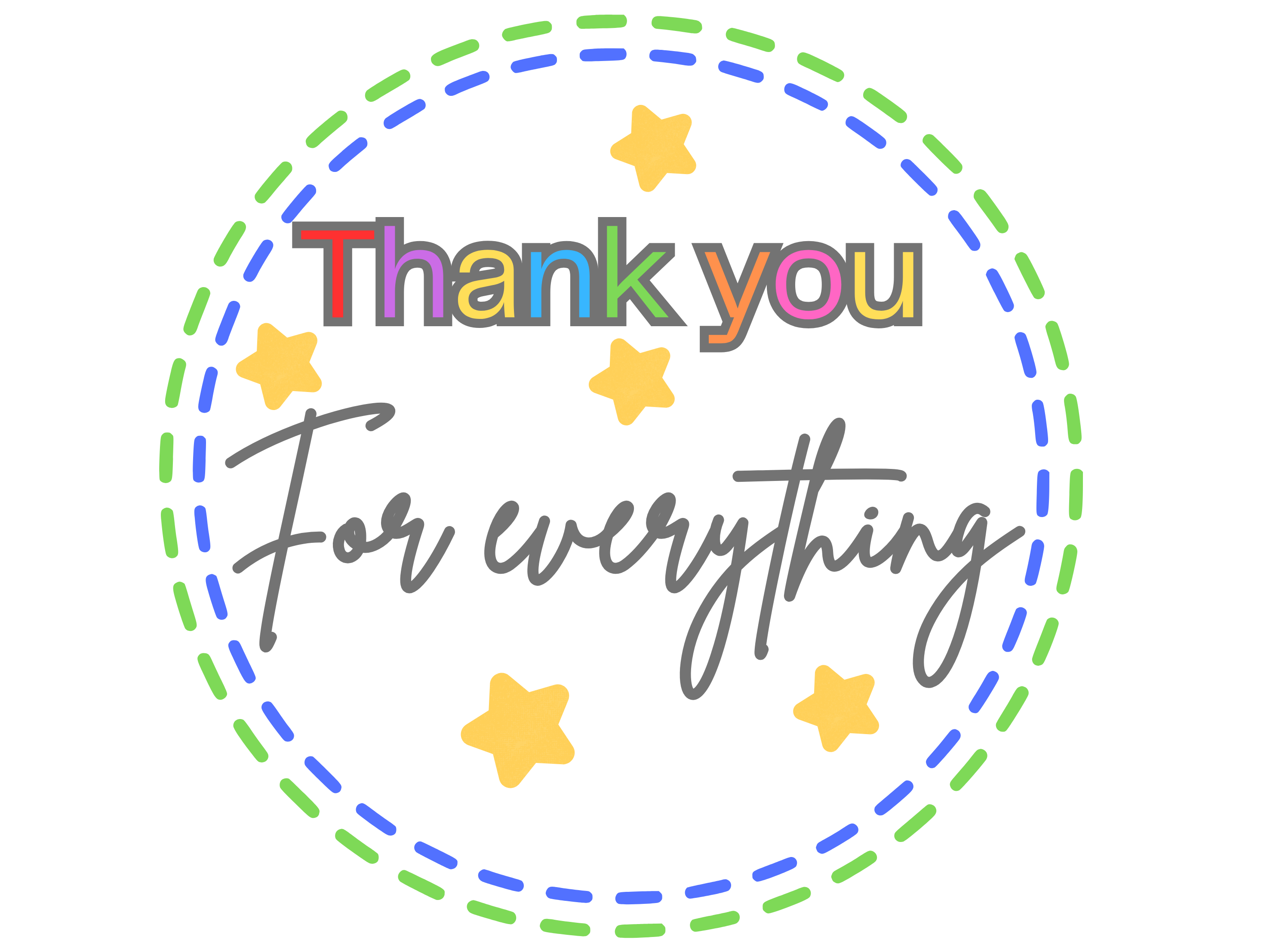 UV-DTF Transfer - Thank you for everything design 10cm tall – Smart ...