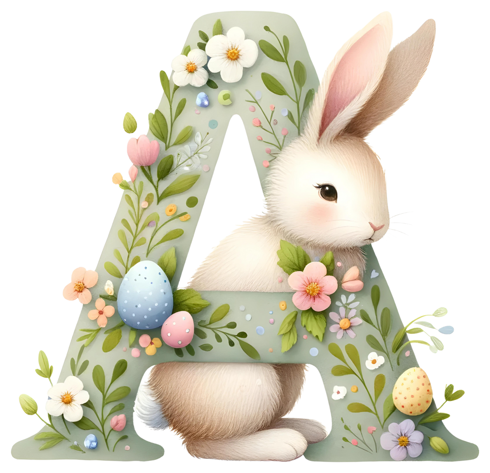 DTF Transfer - Bunny Alphabet Letters – Smart Crafts Designs
