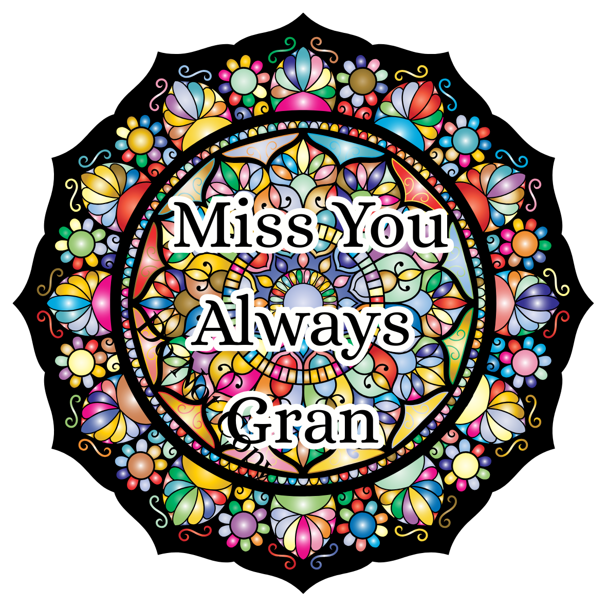 UVDTF Transfer - Beautiful stained glass memorial style design in a ra ...